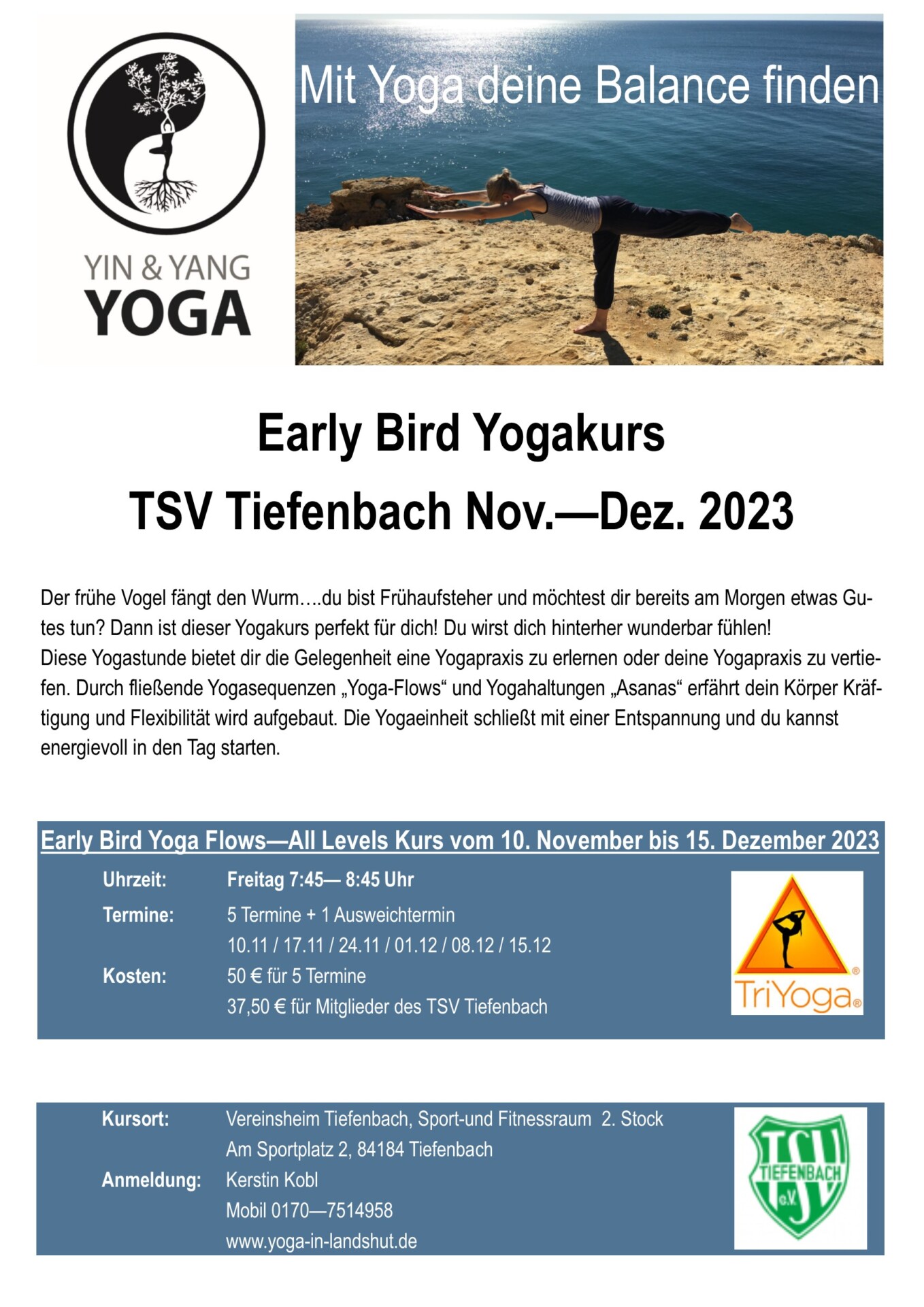 Neue Termine zu Early-Bird-Yoga – TSV Tiefenbach e.V.